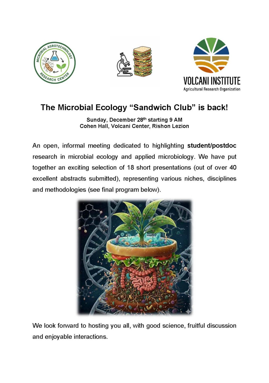 Microbial ecology sandwich club - Volcani Website